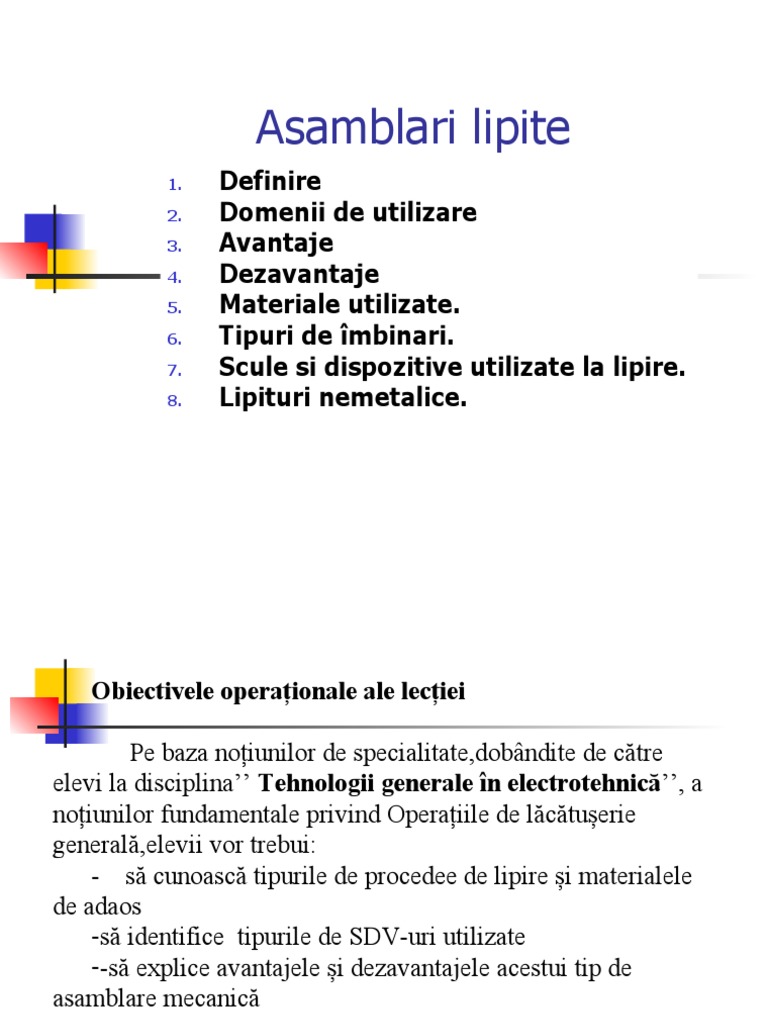 Asamblari Lipite | PDF