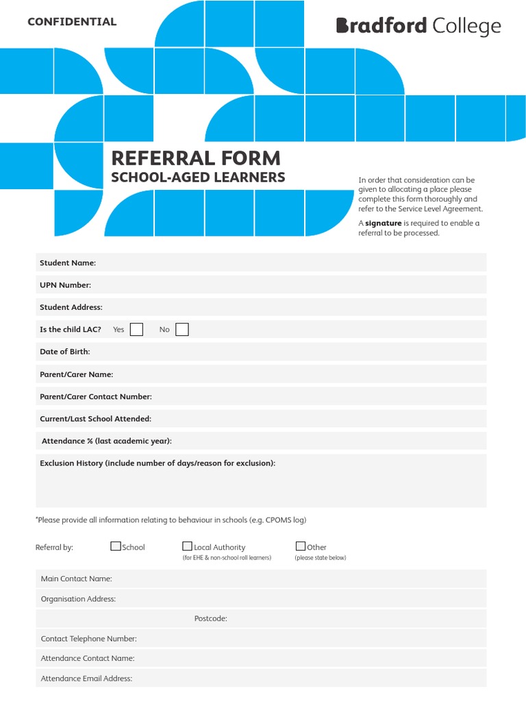 Referral Form: School-Aged Learners | PDF | Human Nature | Teaching And ...