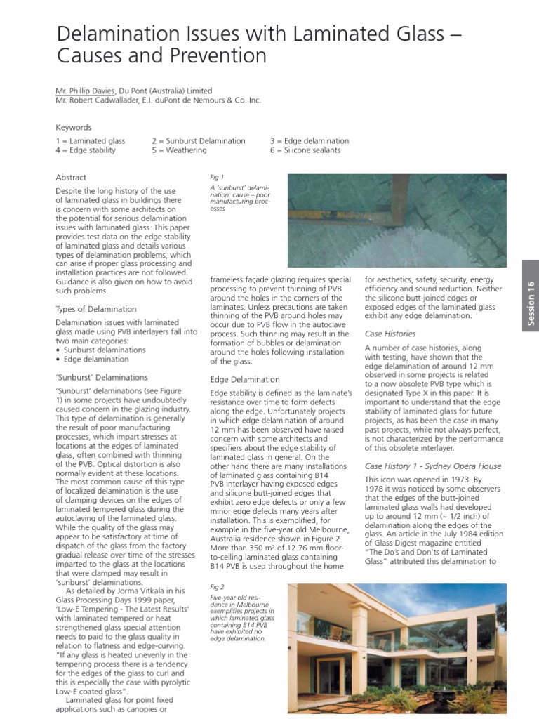 Delamination of Laminated Glass | PDF | Building Materials | Glasses