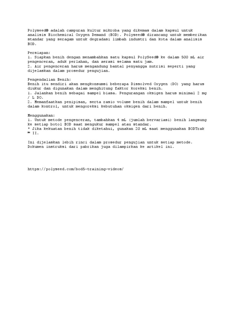Penggunaan Bod Seed | PDF
