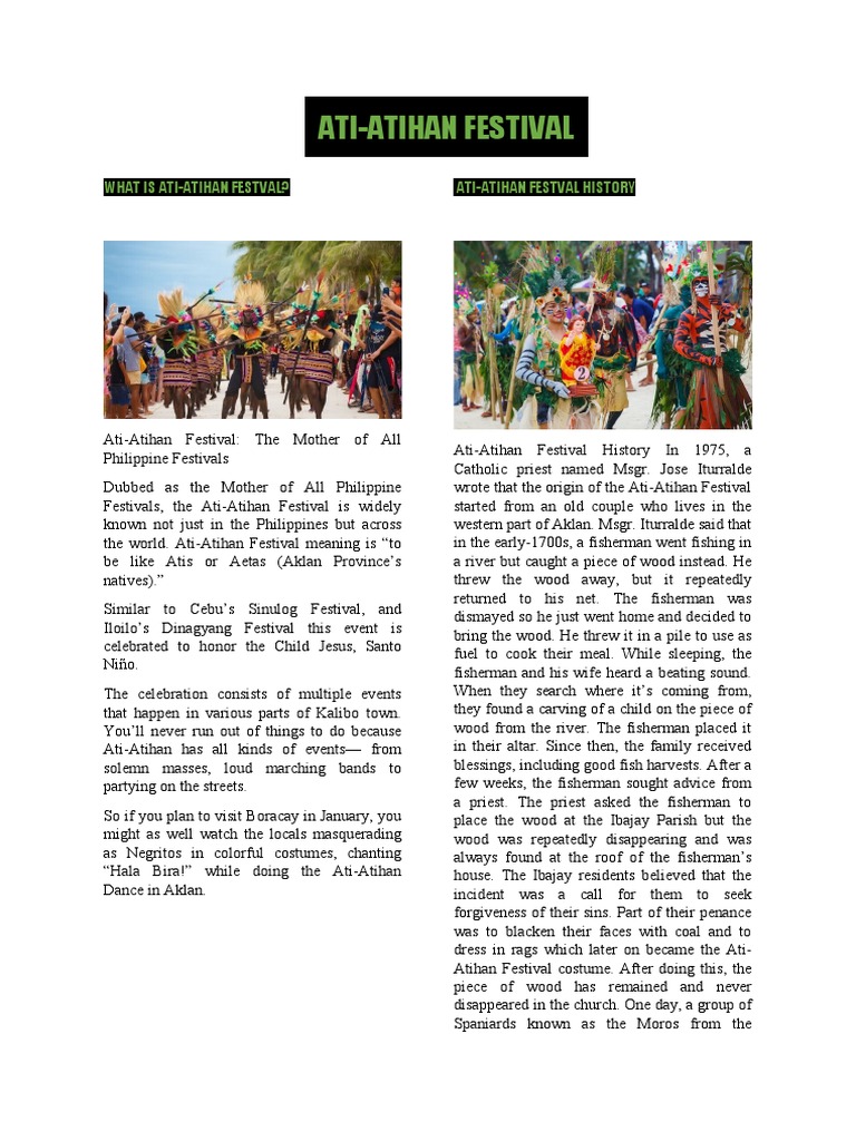 What Is Ati-Atihan | PDF | Philippines | Festival