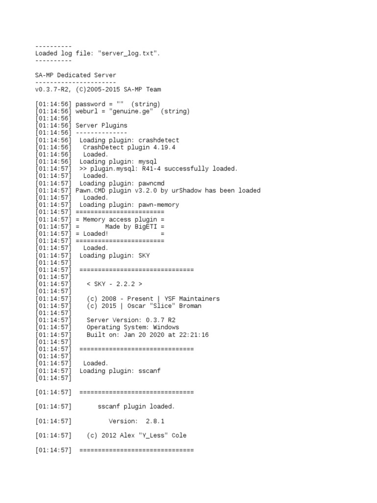 Server Log | PDF | Computing Platforms | Computer Architecture