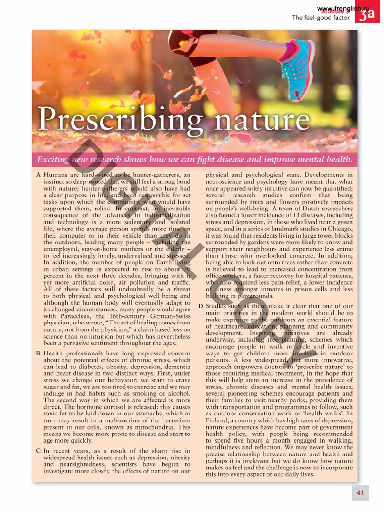 Text Prescribing Nature IELTS | PDF