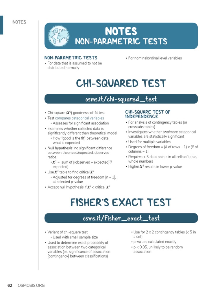 Chi-Squared Test: Notes | PDF | Chi Squared Test | P Value
