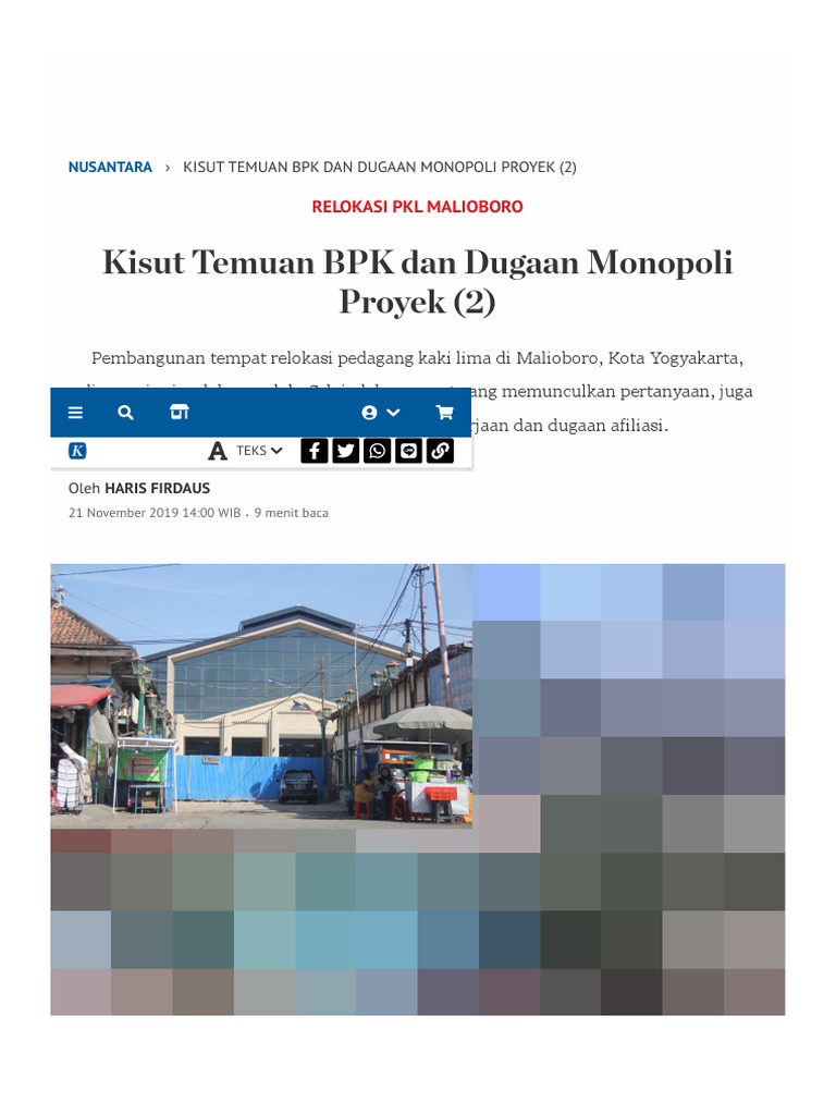 Kompas - Kisut Temuan BPK Dan Dugaan Monopoli | PDF | Pengelolaan Keuangan & Uang | Hukum