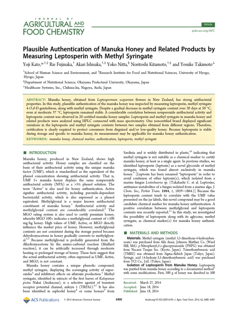 Methyl Syringate | PDF | Electrospray Ionization | Liquid ...