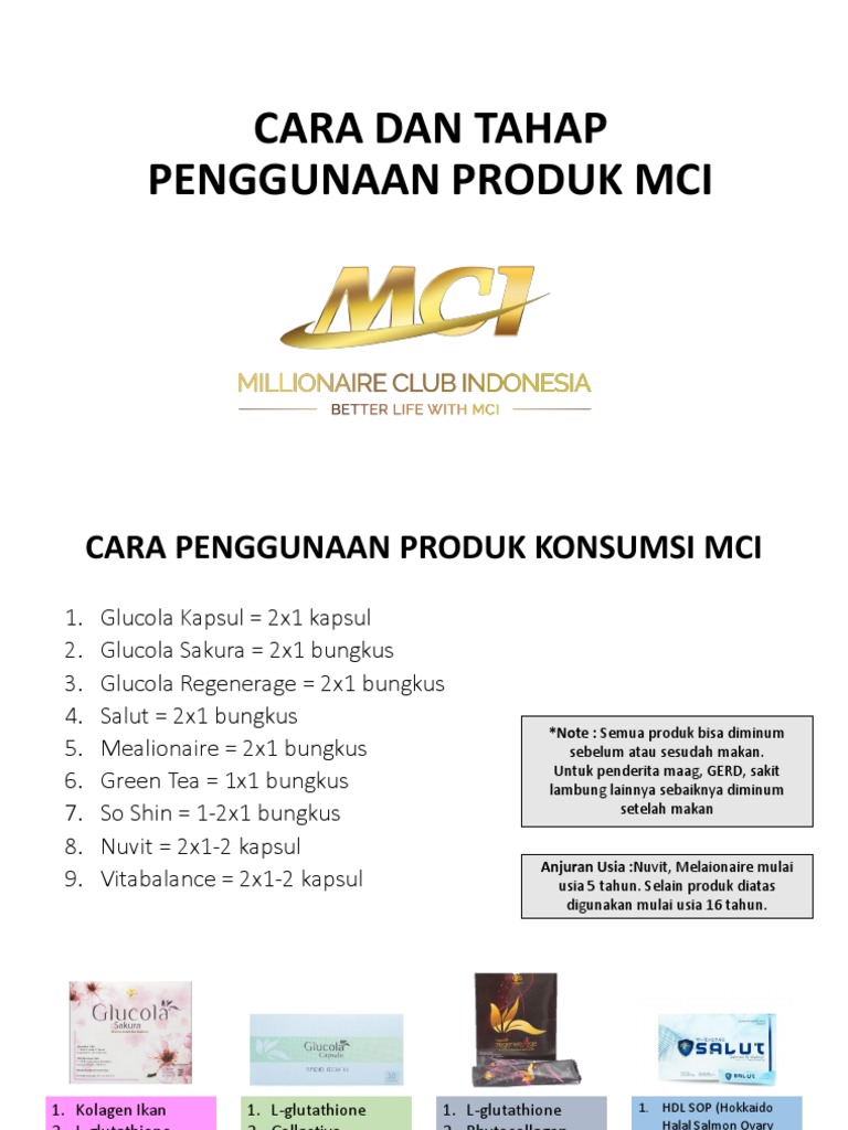 Cara Dan Tahapan Penggunaan Produk Mci | PDF | Kesehatan Holistik