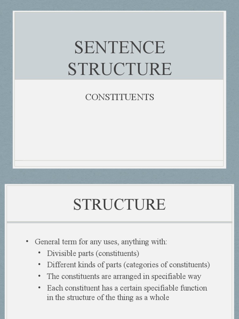 Syntax: Constituent | PDF