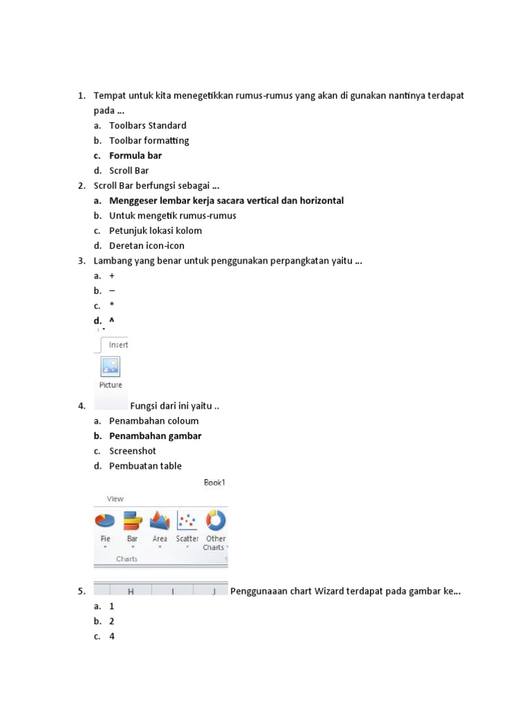 Menu Insert MS - Excel (Prak 14) | PDF