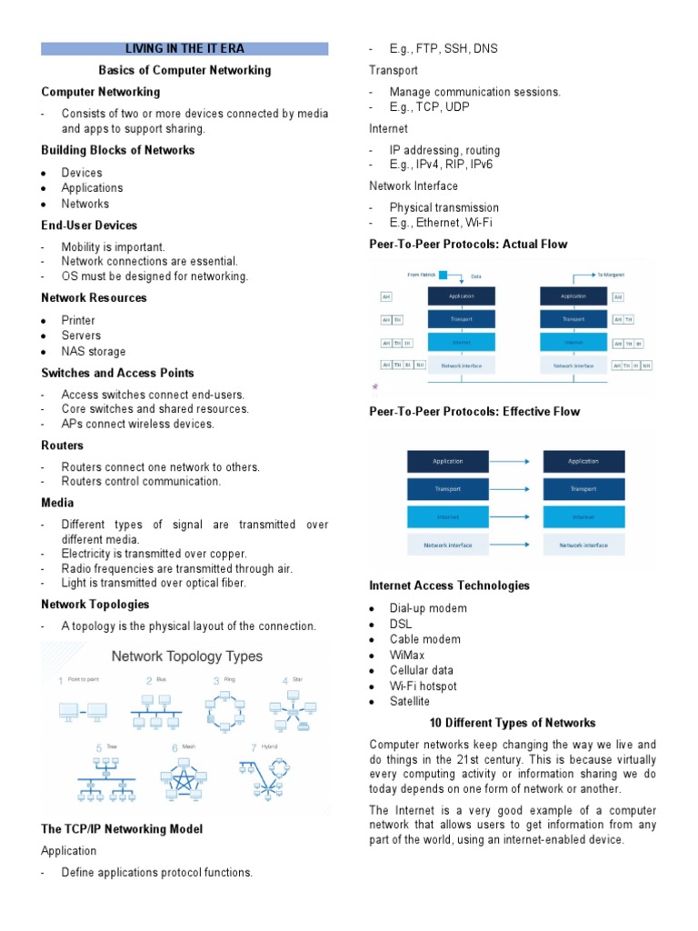 Module 5 - The Basic of Computer Networking | Download Free PDF | Local ...
