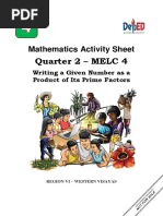 Mathematics: Quarter 2 Week 1 | PDF | Numbers | Multiplication