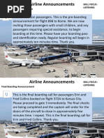 Pilot/Captain Announcements: Speech To Passengers | PDF | Air Traffic ...
