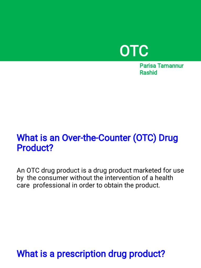 OTC Drugs - Students' Class Notes | PDF | Analgesic | Over The Counter Drug