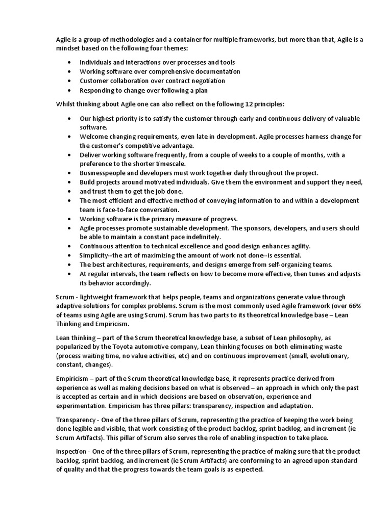 Agile Glossary | PDF | Scrum (Software Development) | Agile Software Development