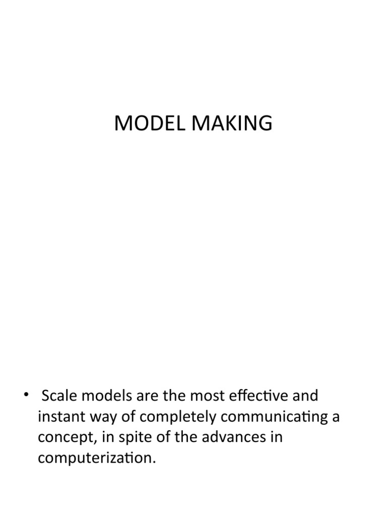 Scale Model Making Guide for Architectural Projects | PDF | Plywood ...