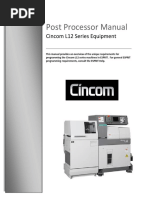 Cincom L32 Post Manual | PDF | Parameter (Computer Programming) | Drill