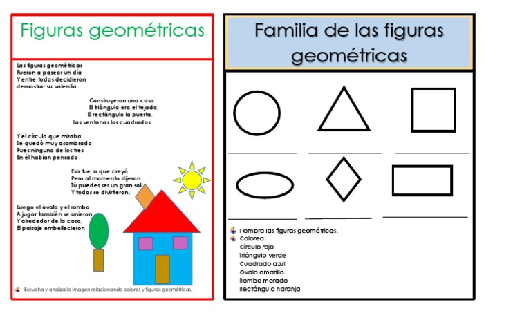 Poema de figuras geométricas para niños | PDF