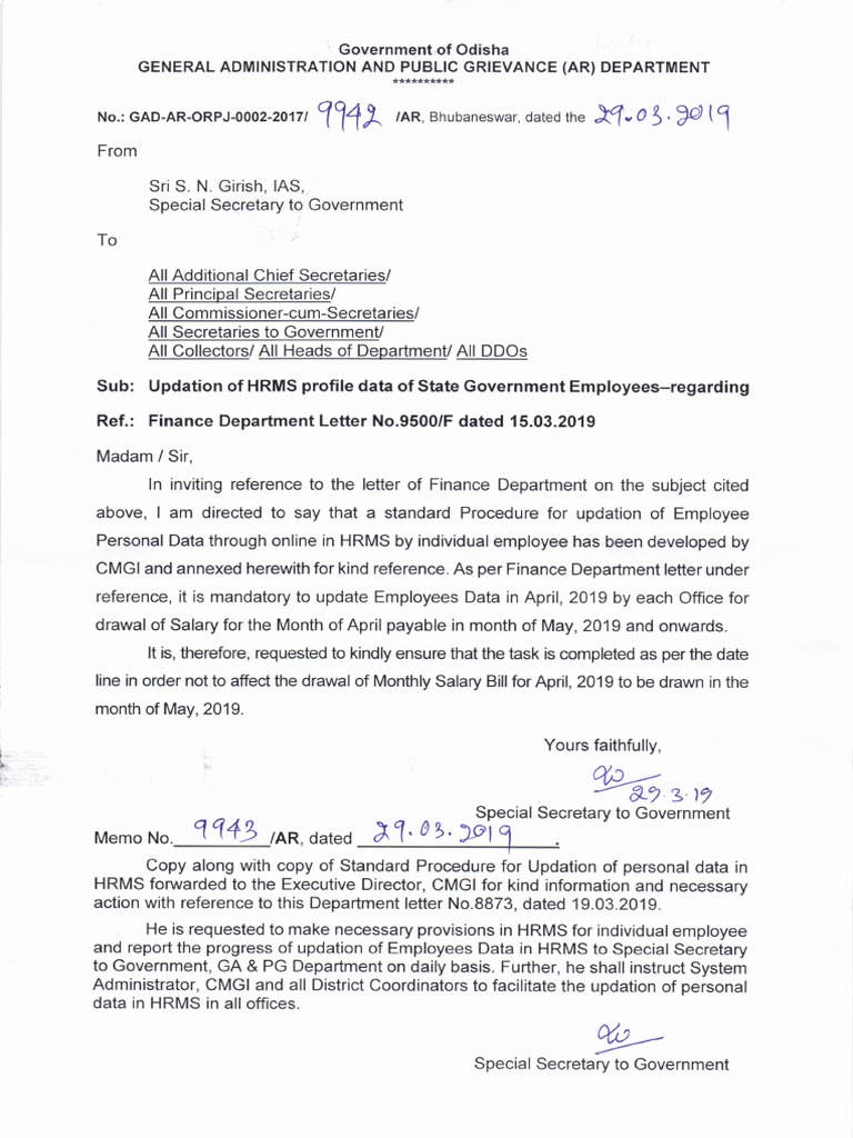 To A For Of: Profile Employees-Regarding Letter | PDF | Information ...