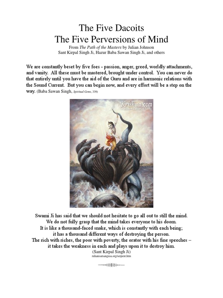 The Five Dacoits | PDF | Psychological Concepts | Human Nature