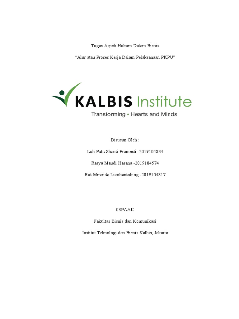 Alur Atau Proses Kerja Dalam Pelaksanaan PKPU | PDF