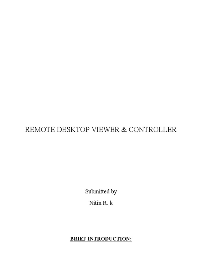 Remote Desktop Viewer & Controller Tool | PDF | Remote Desktop Services | Server (Computing)