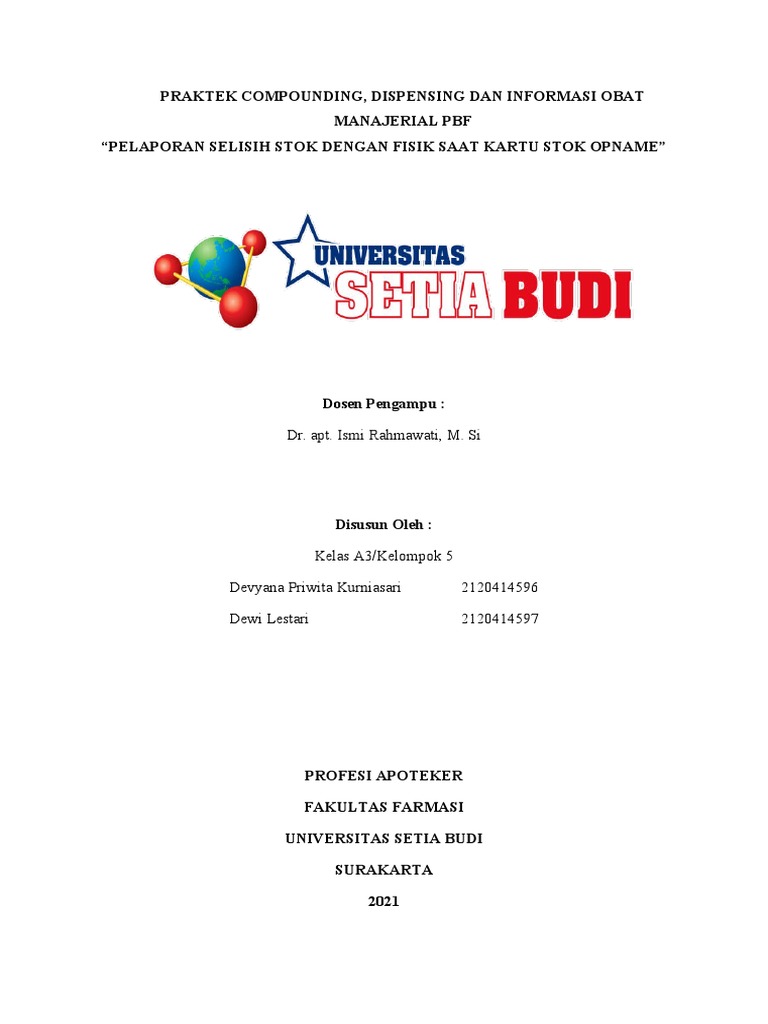 Tugas PCD Pelaporan Stok Opname (Kelompok 5 - A3) | PDF