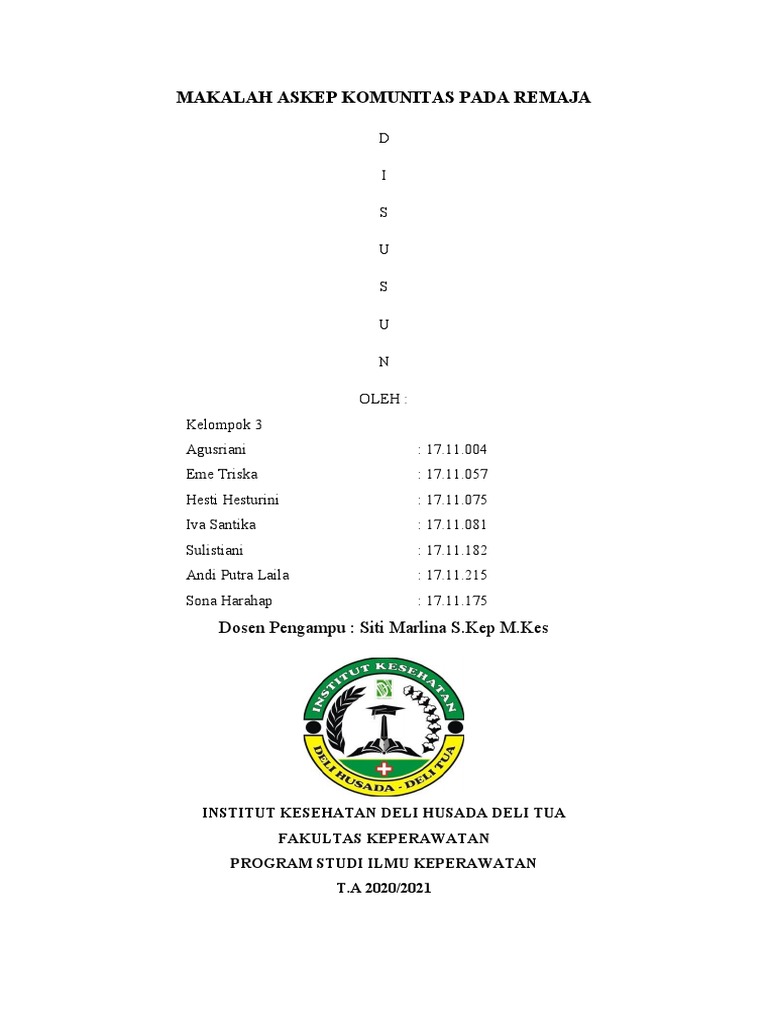 Askep Komunitas Pada Remaja | PDF