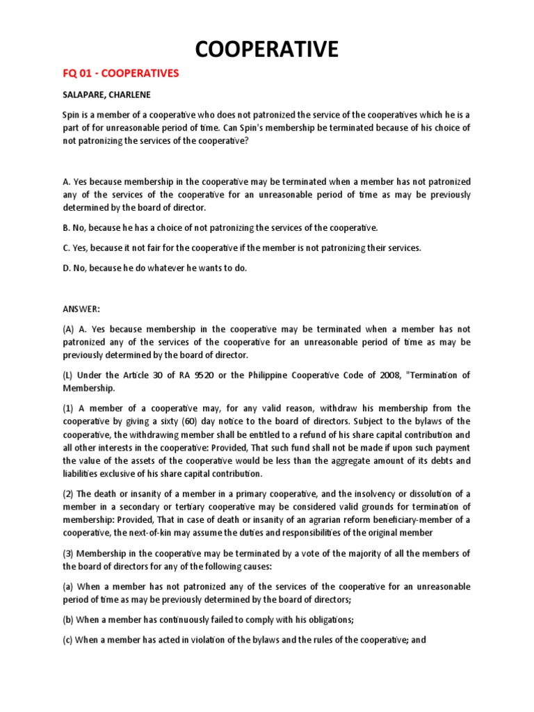 Cooperative | PDF | Business