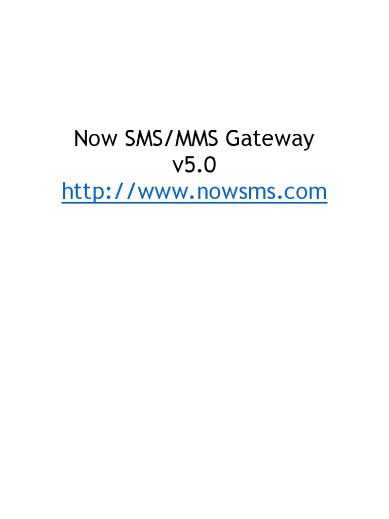 Nowsms 5 | PDF | Multimedia Messaging Service | Port (Computer Networking)
