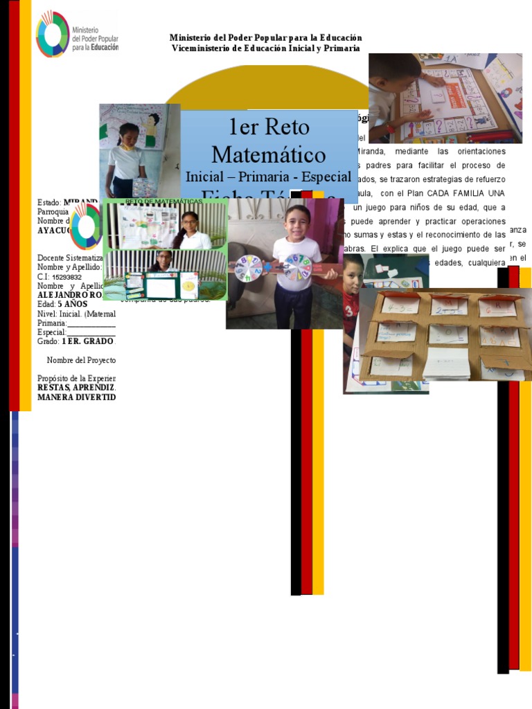 Reto de Matemática Inicial | PDF | Educación de la primera infancia ...