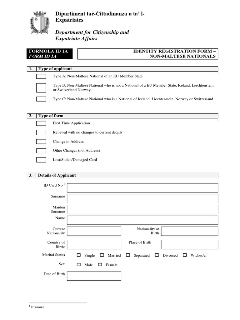 CEA-Form-ID-1A | PDF | Identity Document | Authentication