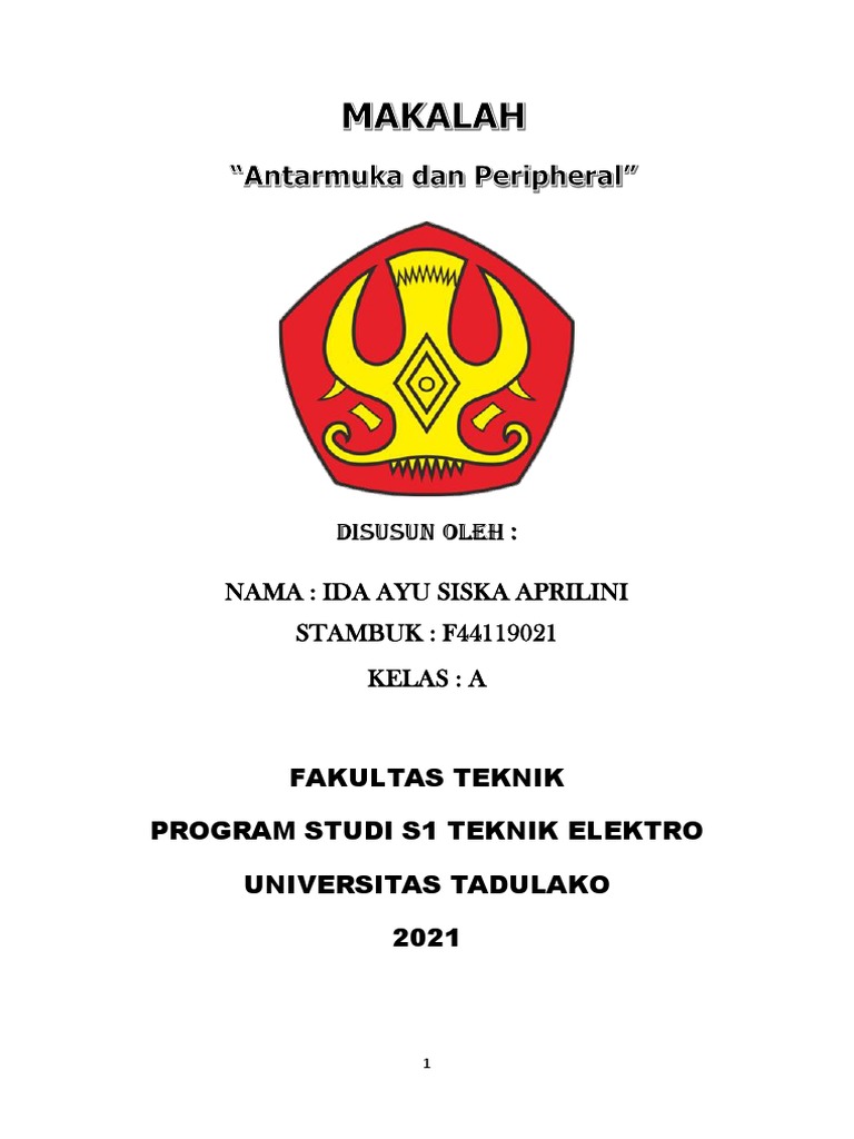 Makalah Antarmuka Dan Peripheral, Interface | PDF | Komputer