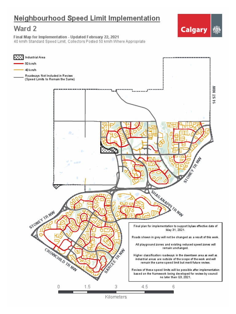 Ward 2 Speed Limit Implementation Map | PDF | Road Infrastructure ...