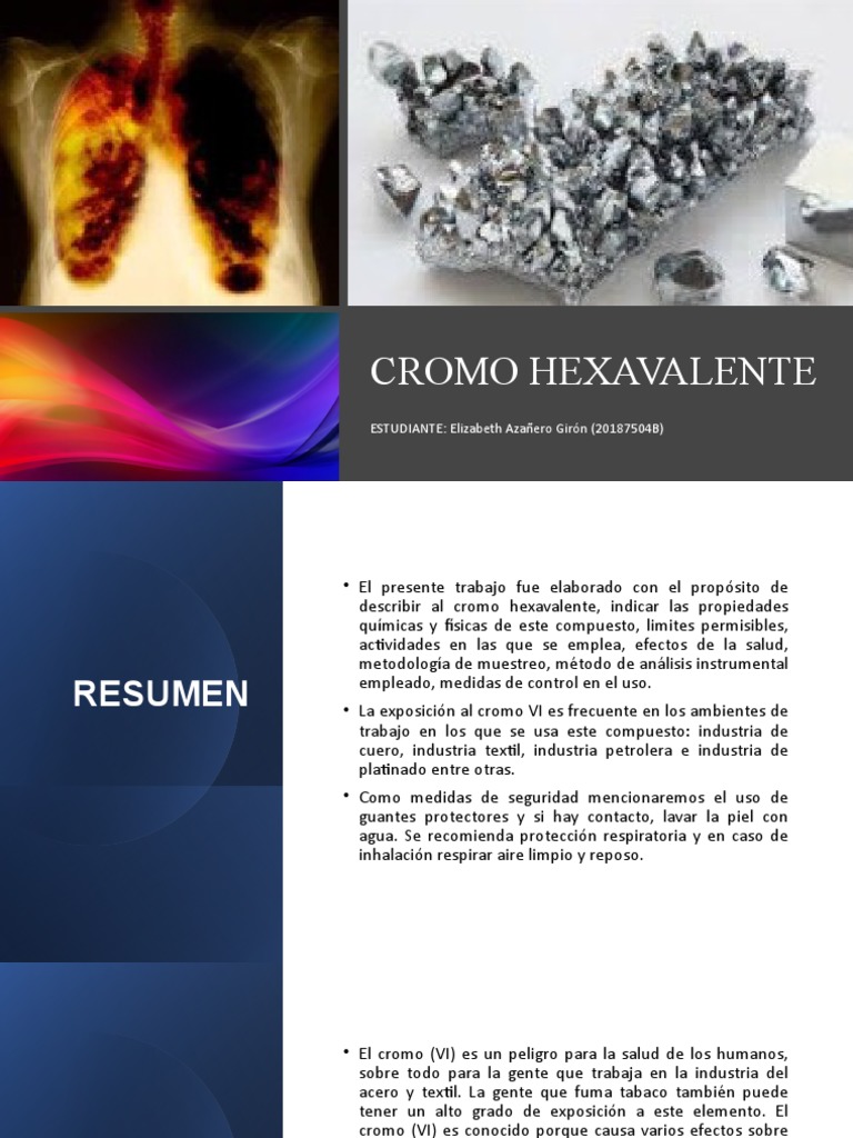 Cromo Hexavalente | PDF | Cromo | Ciencias fisicas