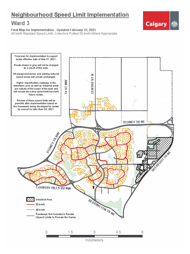 Ward 3 Speed Limit Implementation Map | PDF | Transportation ...