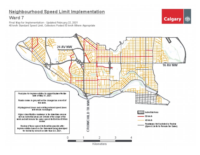 Neighbourhood Speed Limit Map Ward7 | PDF