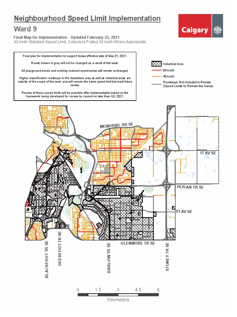 Neighbourhood Speed Limit Map Ward9 | PDF