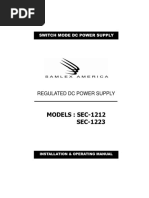 Manual SEC 1212G 1225G 1235G 2412G | PDF | Power Supply | Rectifier