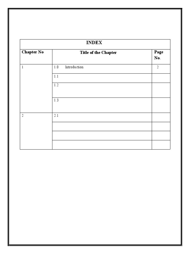 Index: Chapter No Title of The Chapter No | PDF