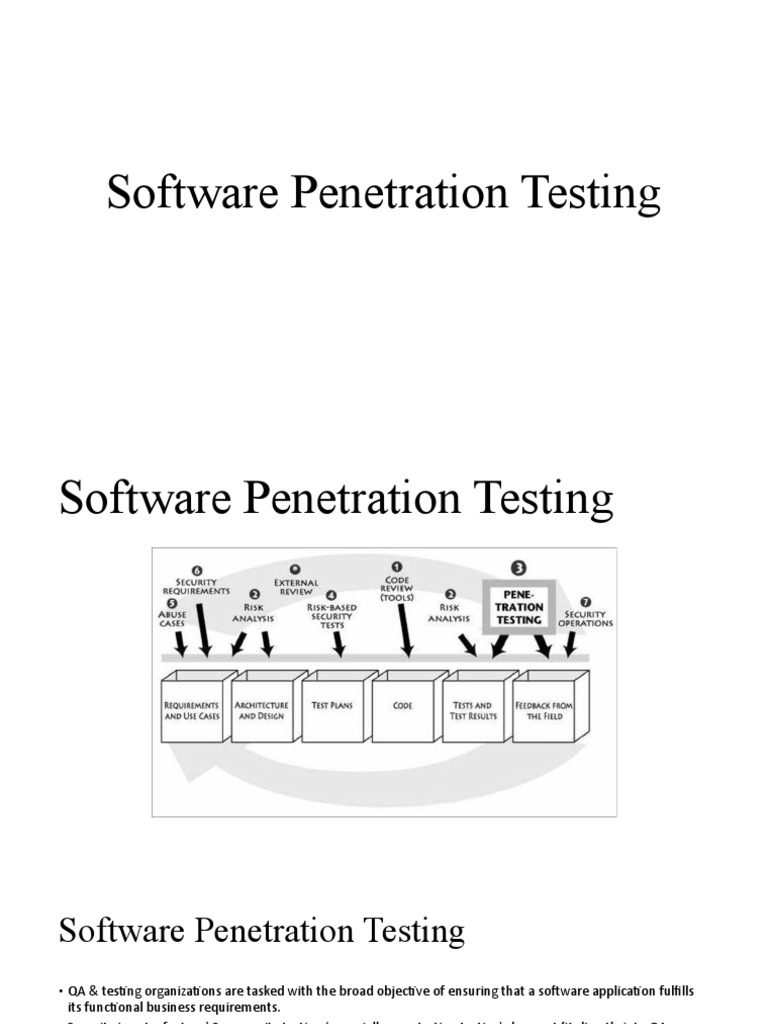 Software Penetration Testing | Download Free PDF | Penetration Test ...