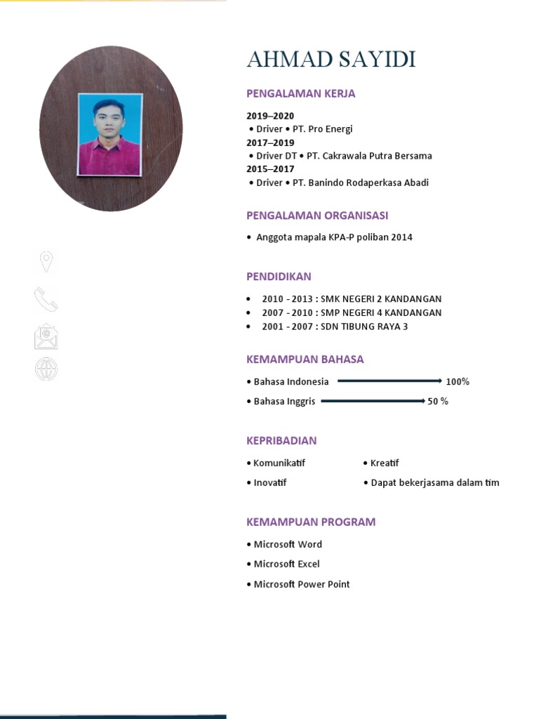 CV Ahmad Sayidi | PDF