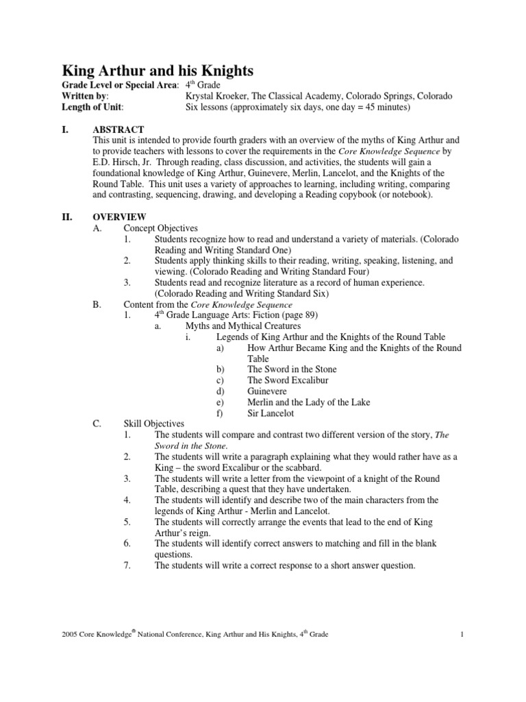 King Arthur and His Knights | PDF | Lancelot | Guinevere