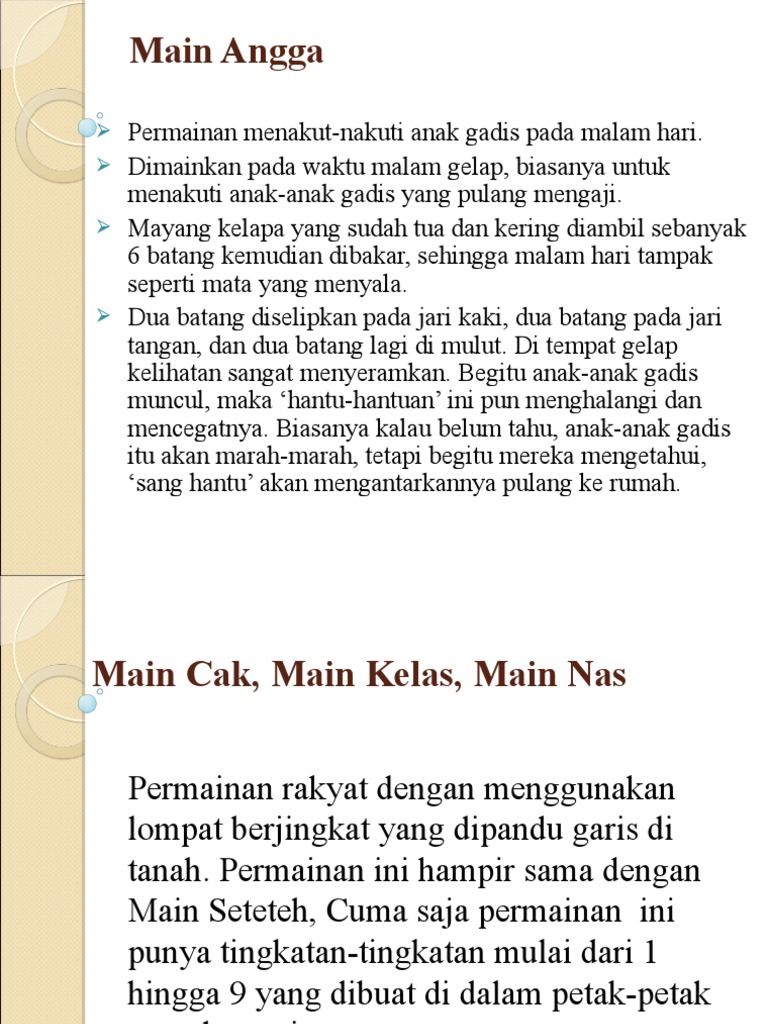 Permainan Rakyat | PDF | Seni & Disiplin Bahasa