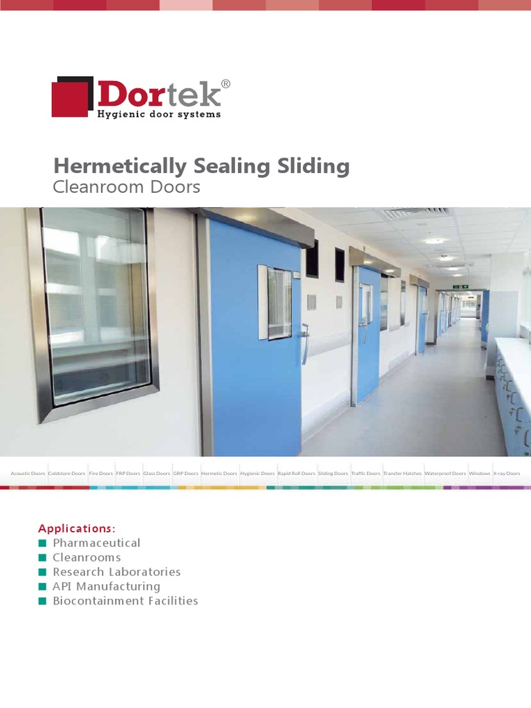 Dortek Hermetic Sealing Sliding Cleanroom Doors | PDF | Door | Automation