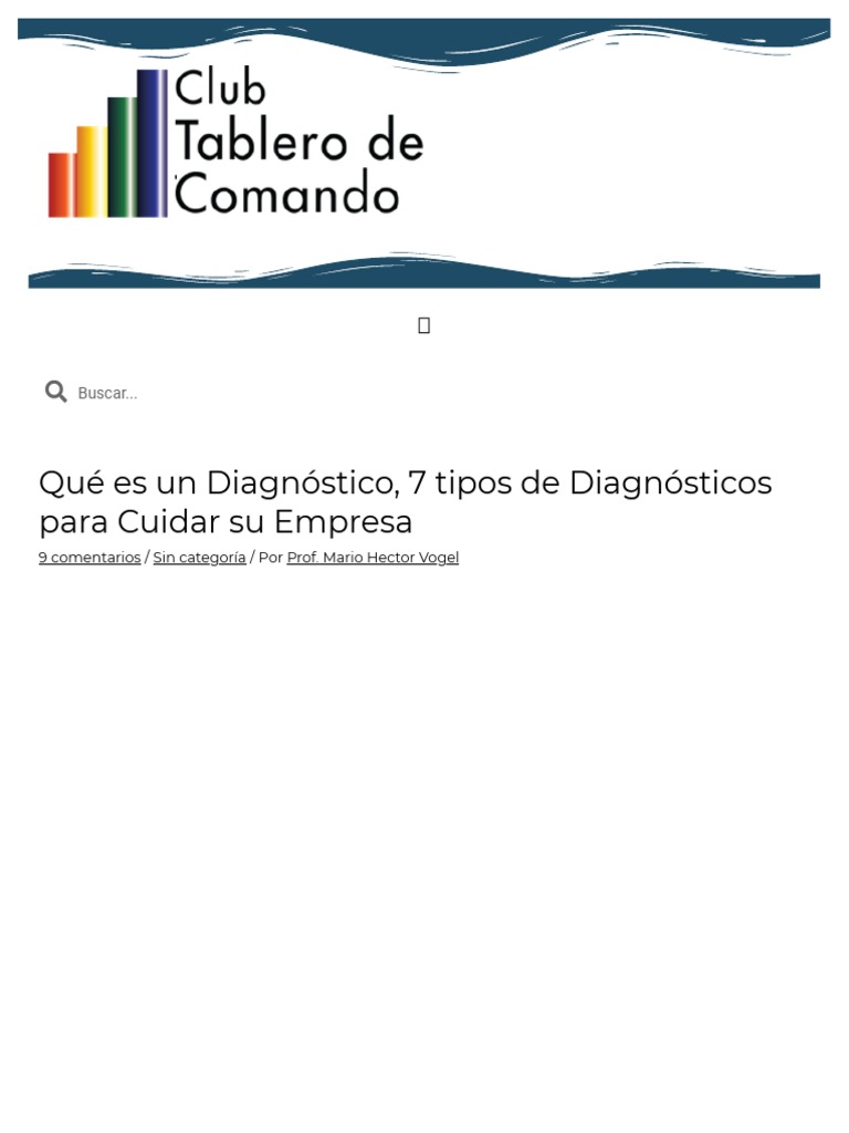 Qué Es Un Diagnóstico, 7 Tipos de Diagnósticos para Cuidar Su Empresa ...