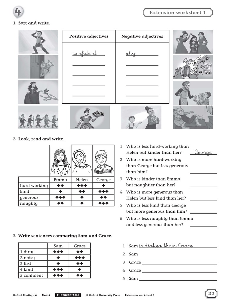 Extension Worksheet 1 Unit 4 | PDF