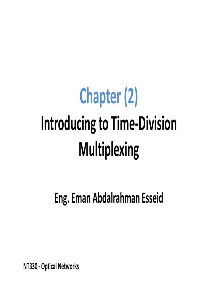 Time-Division Multiplexing Explained | PDF | Multiplexing | Wavelength ...