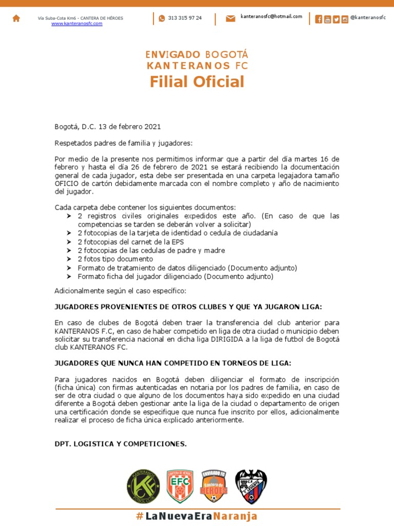 Documentos Liga Oficial | PDF