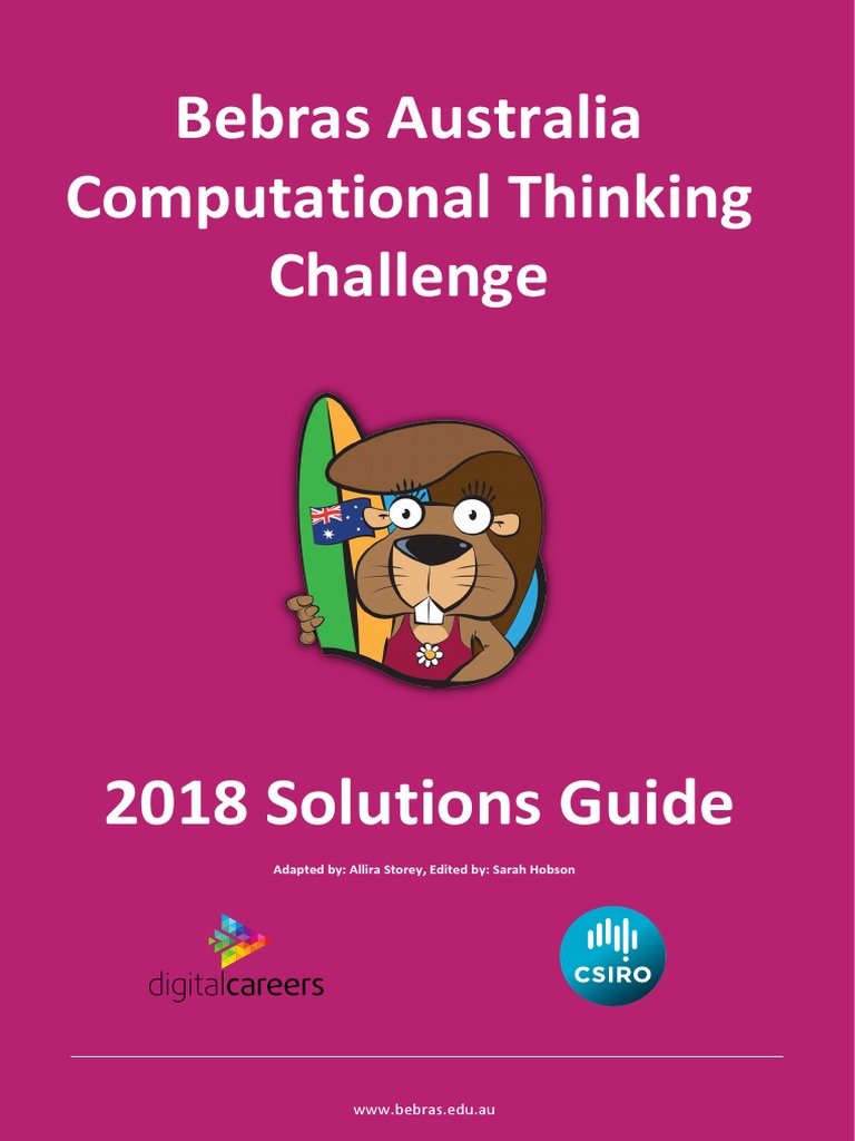 Bebras Australia 2018 Solutions Guide | PDF | Algorithms | Abstraction