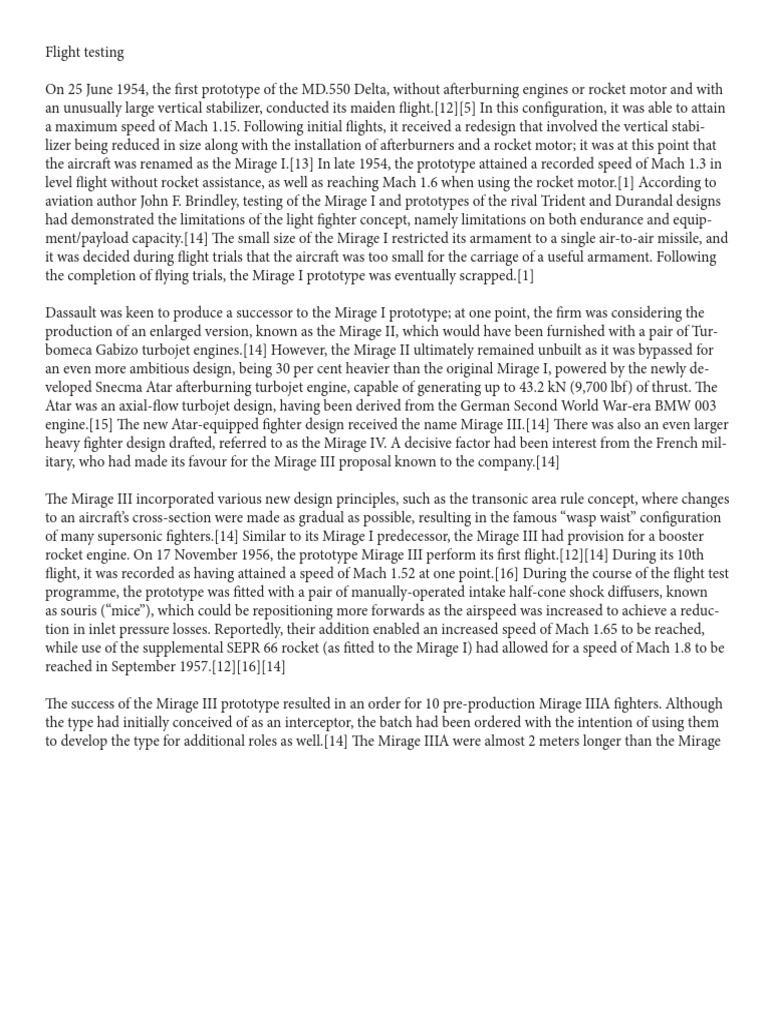 Mirage 4 | PDF | Aviation | Wing Configurations